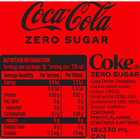Coke Zero Sugar Soft Drink Zero Sugar Cans 18 Pack Shop Online At