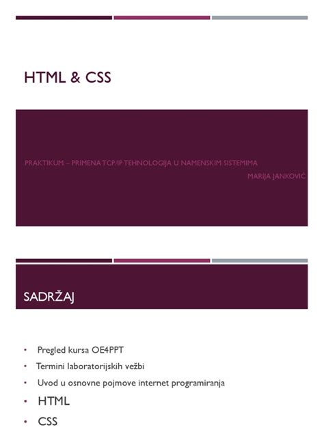 html css osnove pdf