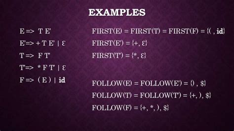 First And Follow Set