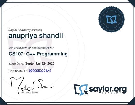 Completed My Mooc Course Of C Programming From Anupriya