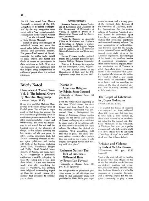 Religion And Violence By Robert Mcafee Brown Westminster 112 Pp 3 95 [paper] Worldview