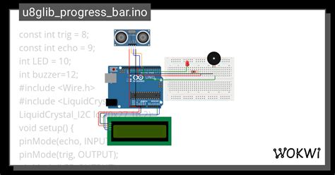 U Glib Progress Bar Ino Wokwi ESP STM Arduino Simulator