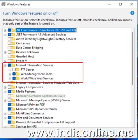 How To Enable Iis Internet Information Services On Windows 11