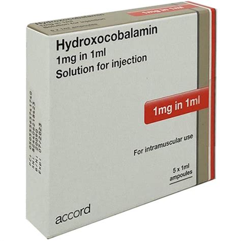 Buy Hydroxocobalamin 1mgml Solution For Injection 5 Pack