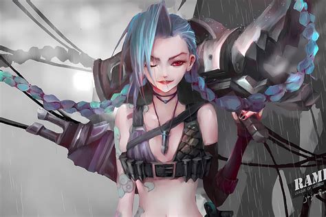 Jinx Smoking Gun Depth Parallax Wallpaper