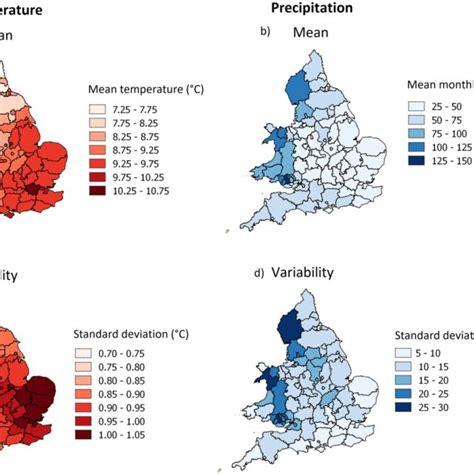 Spatial Distribution Of Climate Variables For An Example 5 Year Period Download Scientific