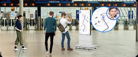 Airport Intelligent Mobile Guidance System Digital Signage Products And Solutions Provider For