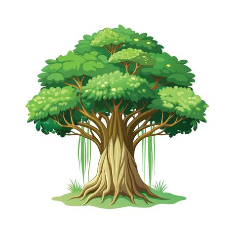 Beautiful Single Big Tree Illustration 47665110 Vector Art At Vecteezy