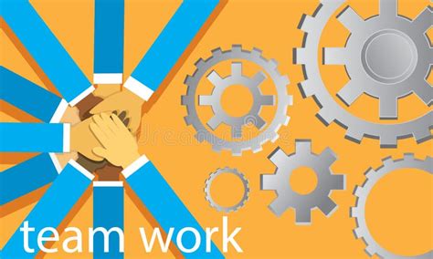 Business Teamwork Team Hard Work Concept Vector Illustration Stock