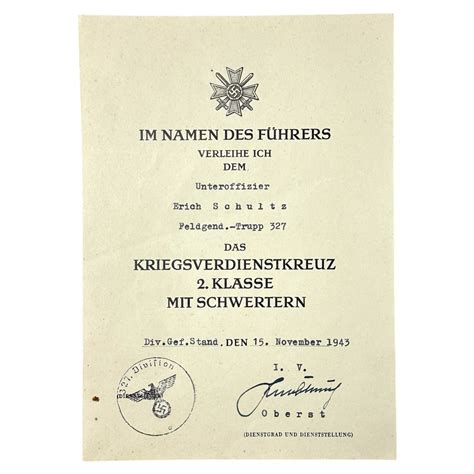 Original Wwii German Kriegsverdienstkreuz 2 Klasse Mit Schwertern