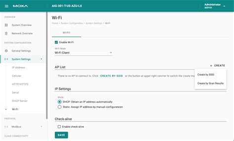 System Settings Moxa