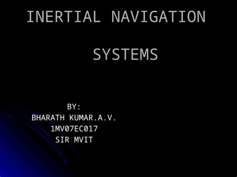 PPTX INERTIAL NAVIGATION SYSTEMS DOKUMEN TIPS