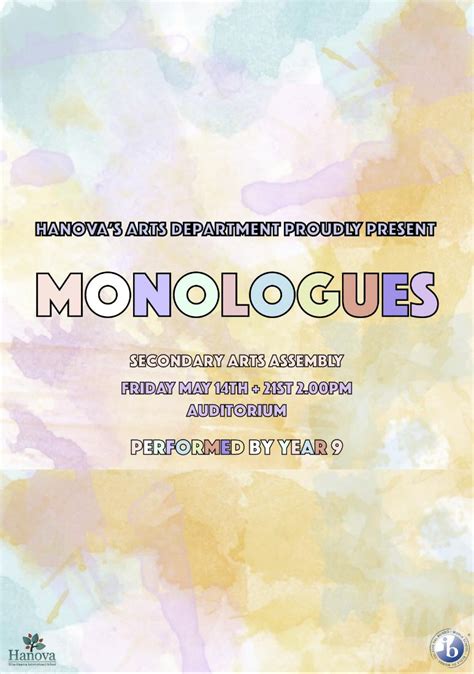 Secondary Arts Assemblies Poster Campaign Xian Hanova International