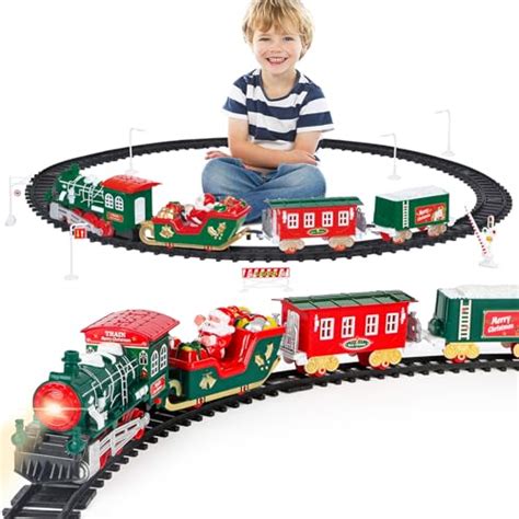 Deao Christmas Train Set With Light And Sounds Christmas Tree Train Set