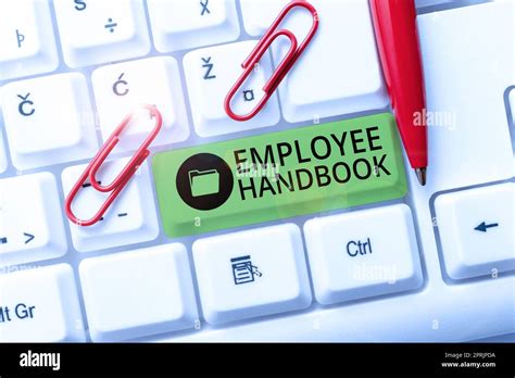 Conceptual Display Employee Handbookdocument That Contains An Operating Procedures Of Company