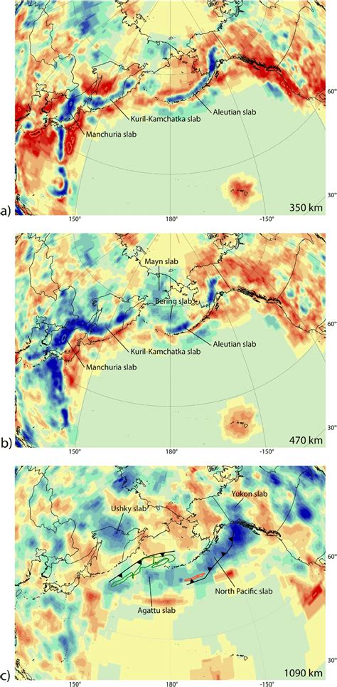 Horizontal Depth Slices Through The Uu‐p07 P‐wave Velocity Model