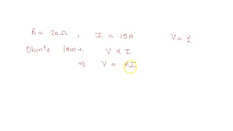 Solved An Electronic Device Has A Resistance Of 20 Ohms And A Current Of 15 A What Can You