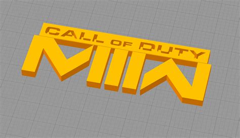 Stl File Call Of Duty Modern Warfare 3 Logo Warzone 2 🤙・3d Printing