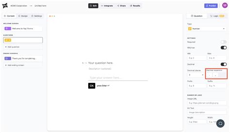 How To Customize Number Questions Yay Forms
