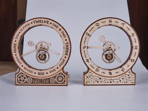 Kinetic Clock Modern Diy T Laser Cut 3d Wooden Puzzle Etsy