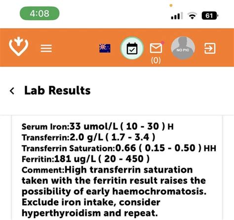 Lab Interpretation R Hemochromatosis