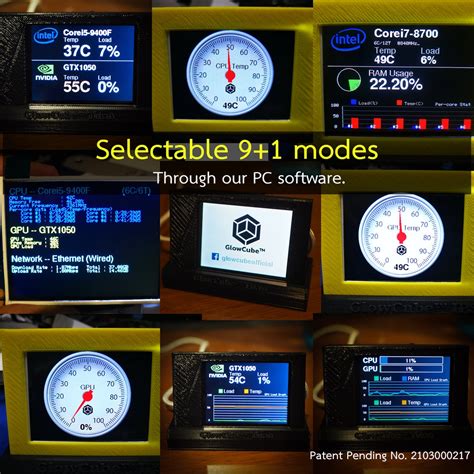 CPU GPU Usage Temp Monitor USB Programmed Board Mini Display Etsy