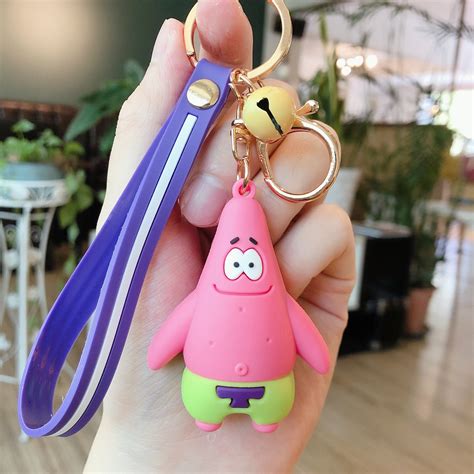 Cartoon Creative Pvc Spongebob Stereo Doll Key Chain Bag Pendant Cute