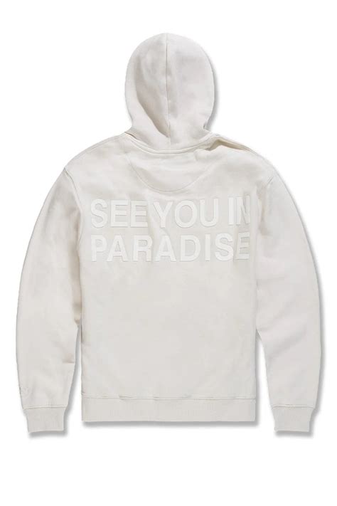 Paradise Tonal Pullover Hoodie Bone 8862h Broadway Collections