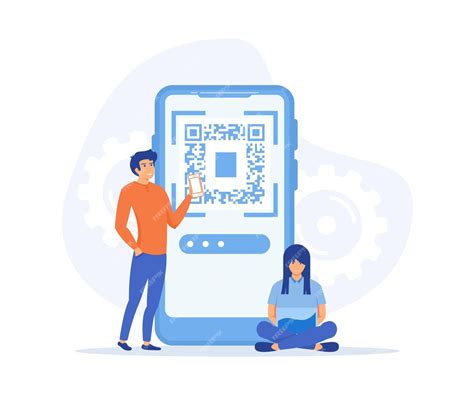 Premium Vector Qr Code Scanning Concept People Use Smartphone And