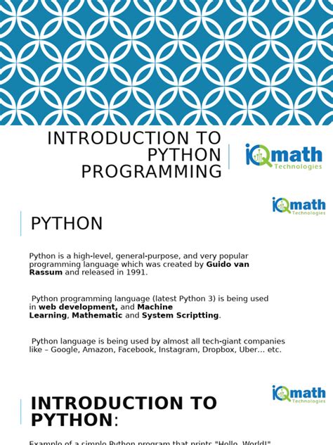 Introduction To Python Programming Pdf Data Type Python