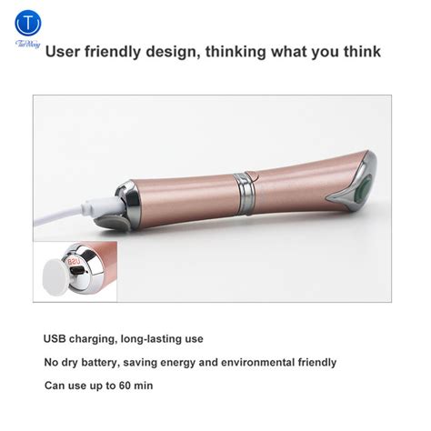 Грижа за красотата Масажор за очи Високочестотна вибрация Устройство за йонна инфузия на лице