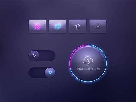 Neon Ui Elements By Raul Taciu On Dribbble