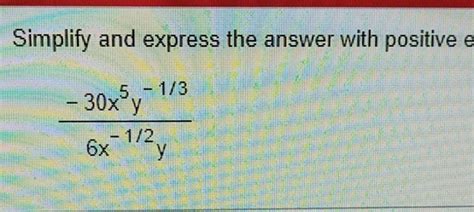 Solved Simplify And Express The Answer With Chegg