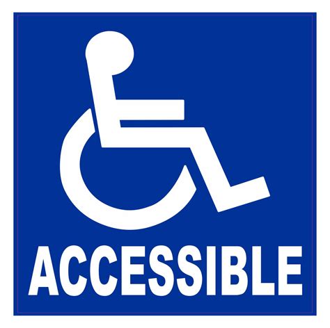Stickertalk Wheelchair Accessible Vinyl Sticker 6 Inches X 6 In