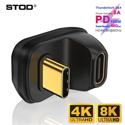Stod Type C Adaptor Connector Usb C Extension Adapter Usbc U Shape 180