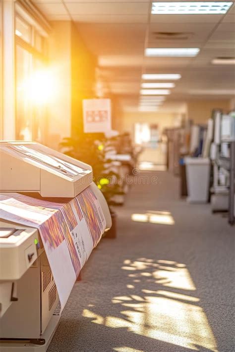 Print Shop Interior Wide Format Printing Machine Printing Colorful