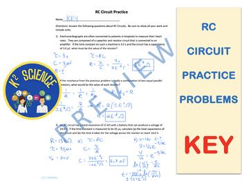 RC Circuit Practice Problems DC Circuits Unit Physics Classes TPT