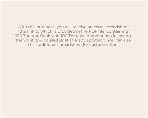 Treatment Plan Template Solution Focused Brief Therapy Sfbt Goals