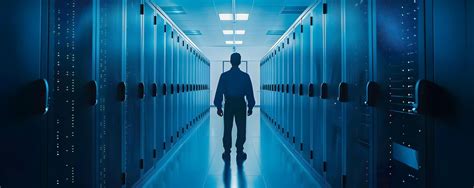 Security Guard At Data Centers Ensuring Safety And Protection Concept Security Protocols Data