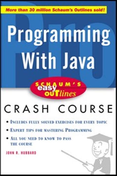 schaum s easy outline of programming with java