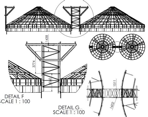 عمل مجسم مفصل لصومعة مع دعائم جانبية مستقل