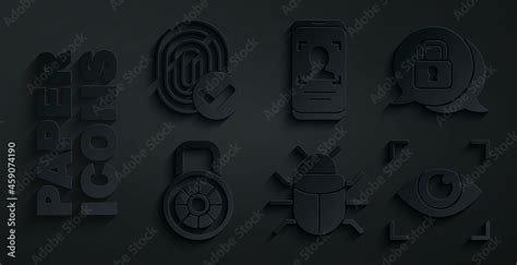 Set System Bug Cyber Security Safe Combination Lock Eye Scan Mobile And Face Recognition And