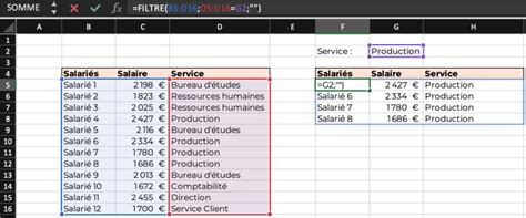 Fonction Filtre Excel Exemples Et Utilisation Avanc E