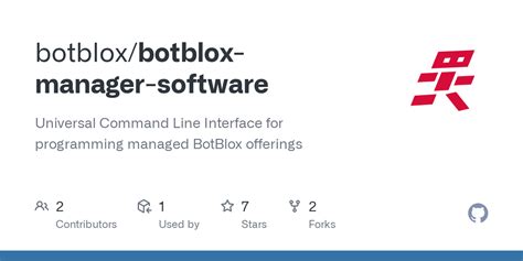 Github Botbloxbotblox Manager Software Universal Command Line Interface For Programming