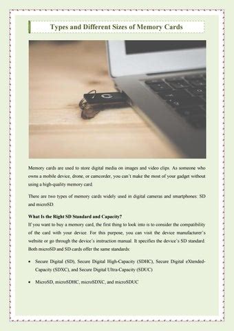 Types And Different Sizes Of Memory Cards By BuyKingston Issuu