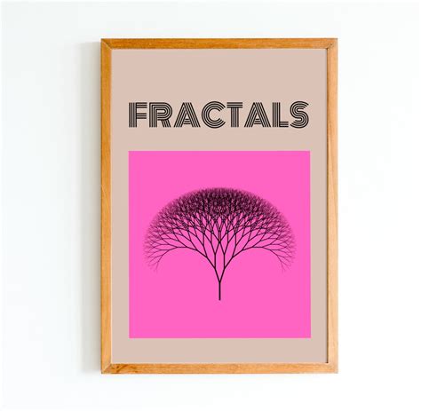 Printable Fractals Math Class Poster Funny Mathematics Classroom Wall