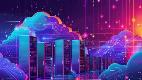 Poster Design With Captivating Cloud Server Illustration Stock Illustration Illustration Of