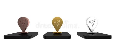 Colorful Map Pin Icon Isolated On White Background Navigation Pointer Location Map Gps