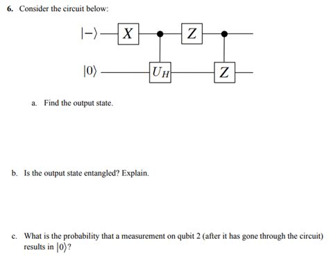 solved 6 consider the circuit below 10 a find the output