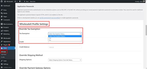 How To Override Tax Exemptions For A Specific User Wholesalex